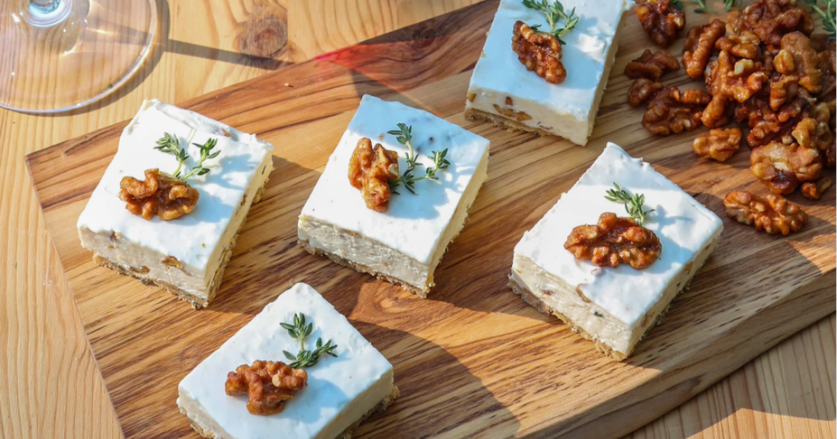 J. Lohr | No-Bake Goat Cheese and Walnut Cheesecake